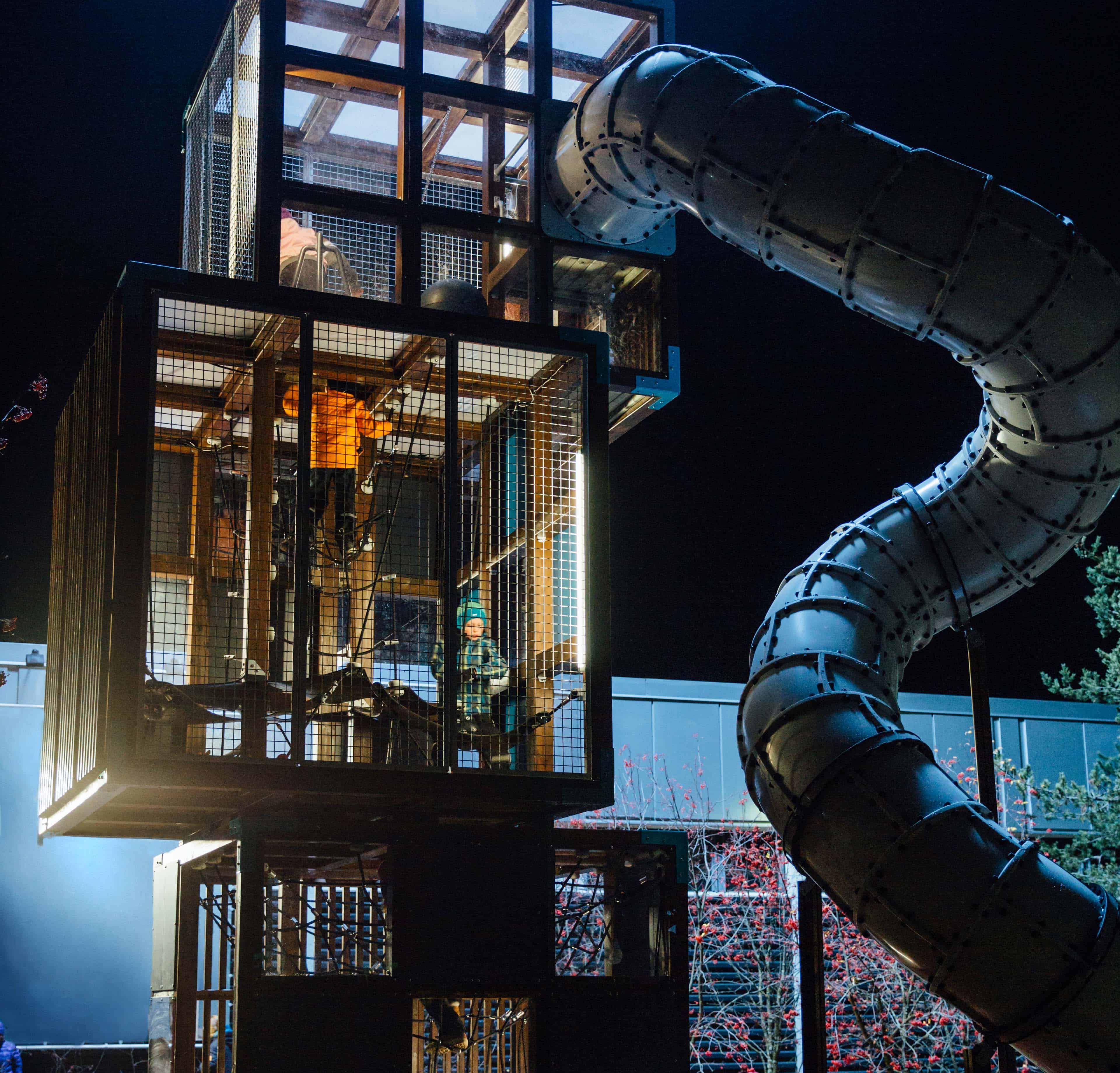 Modern Play Structures: Towers and Cubes!