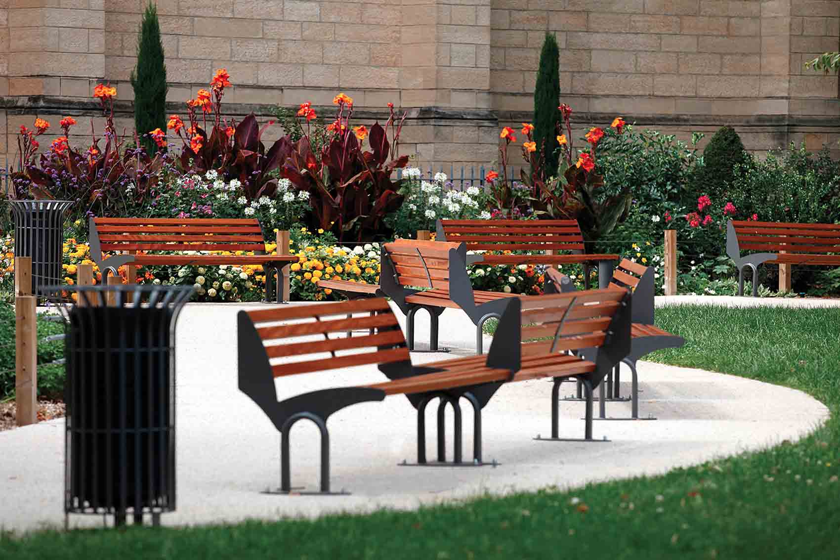 Commercial Benches | Metal & Wooden Park Benches | MRC Recreation